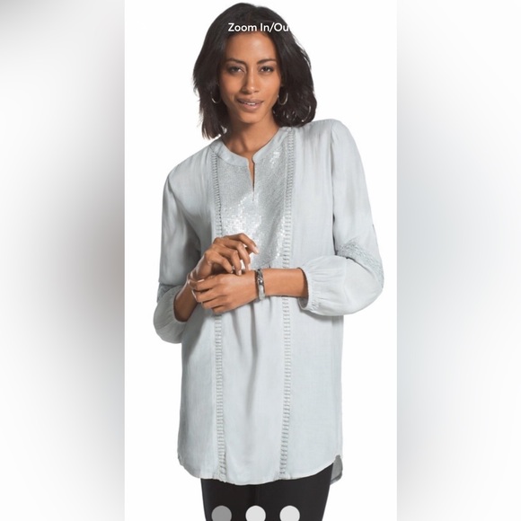 Chico's | Tops | Chicos Sequin Shine Tunic | Poshmark